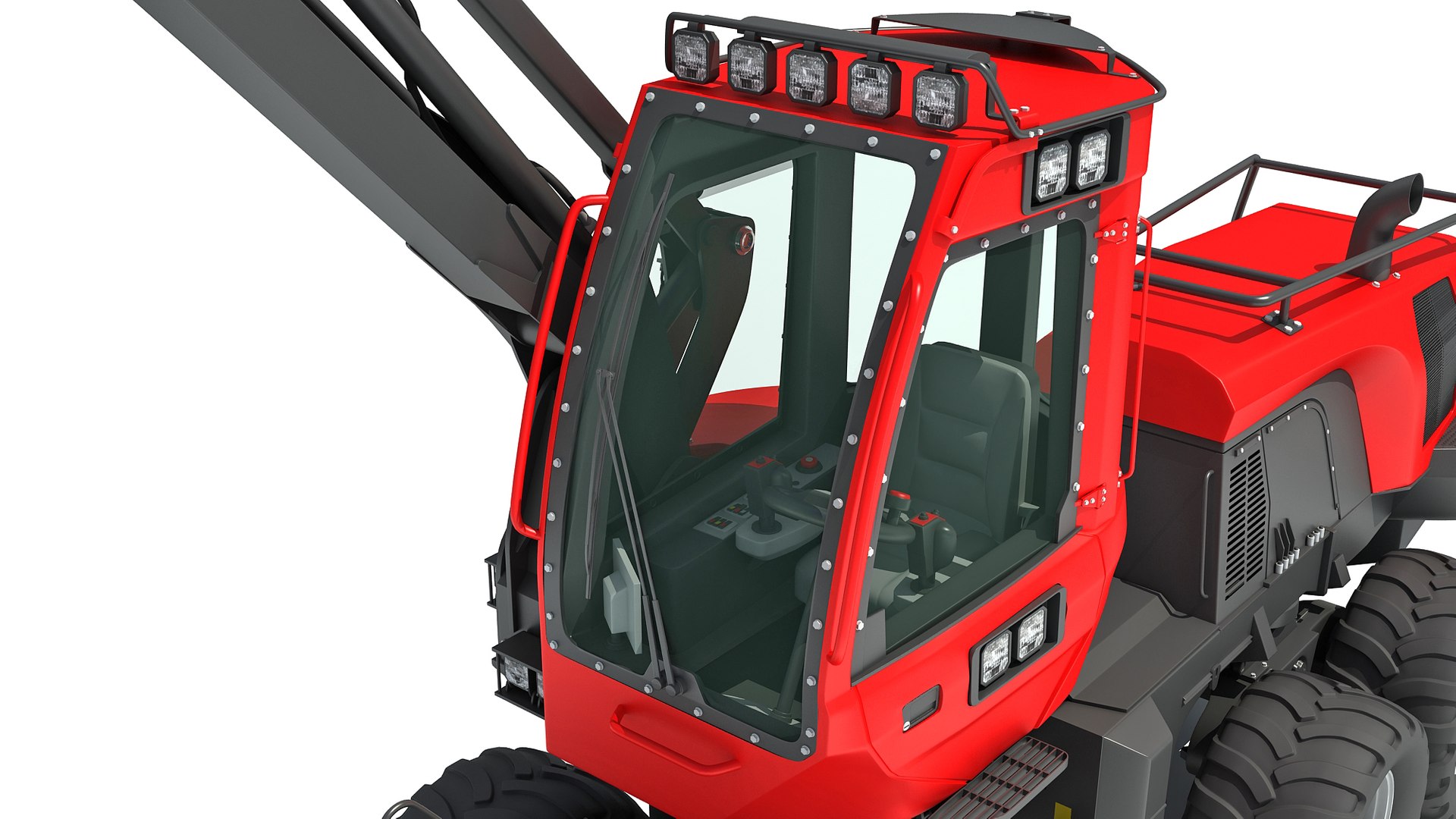3D Forestry Wheeled Harvester - TurboSquid 2008031