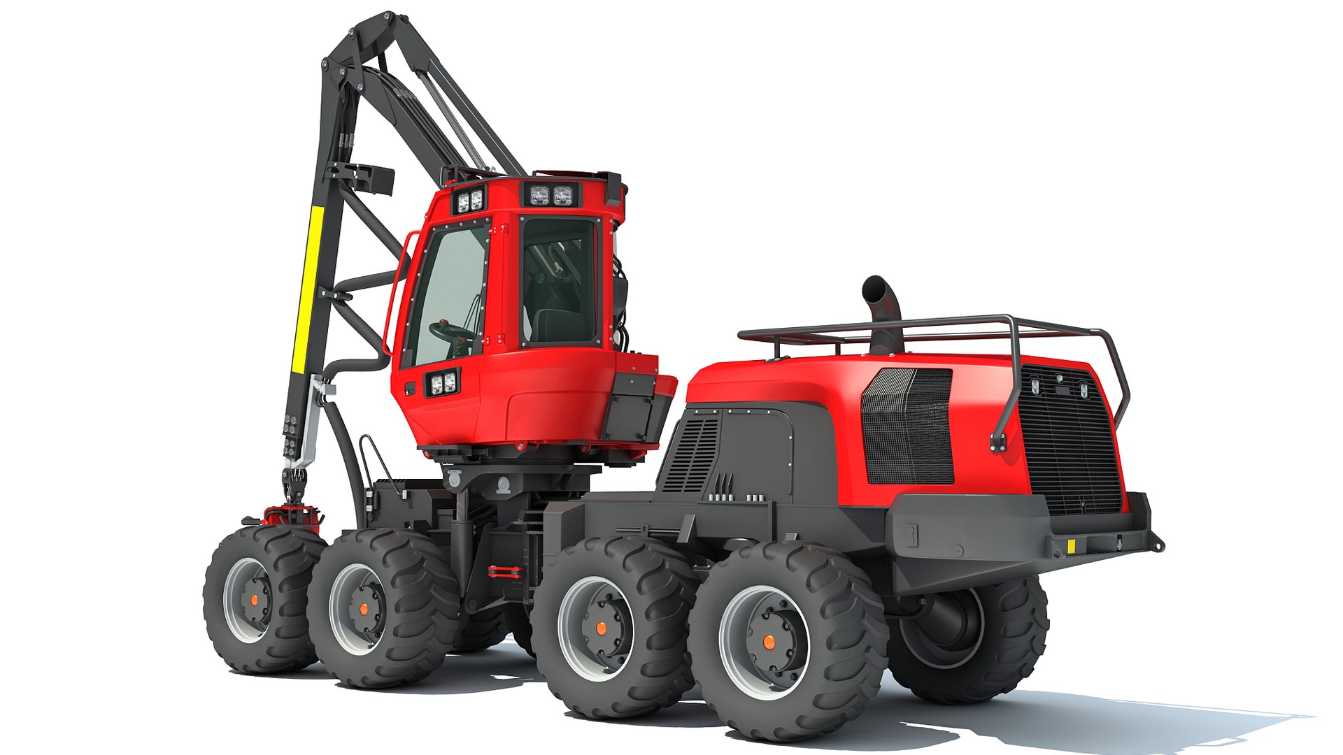 3D Forestry Wheeled Harvester - TurboSquid 2008031