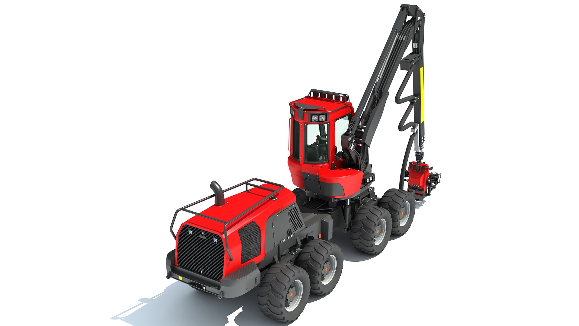 3D Forestry Wheeled Harvester - TurboSquid 2008031