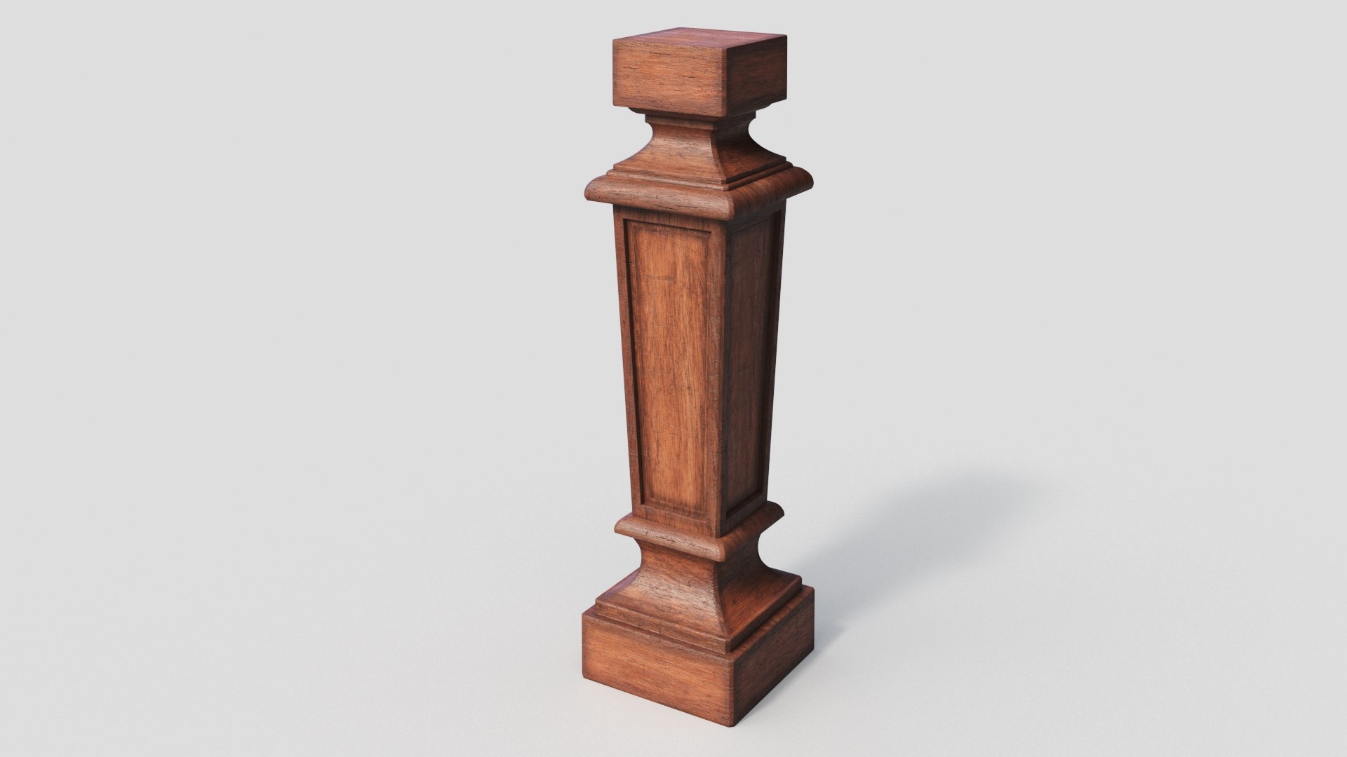 Chinese Wooden Square Baluster 3D - TurboSquid 1861054