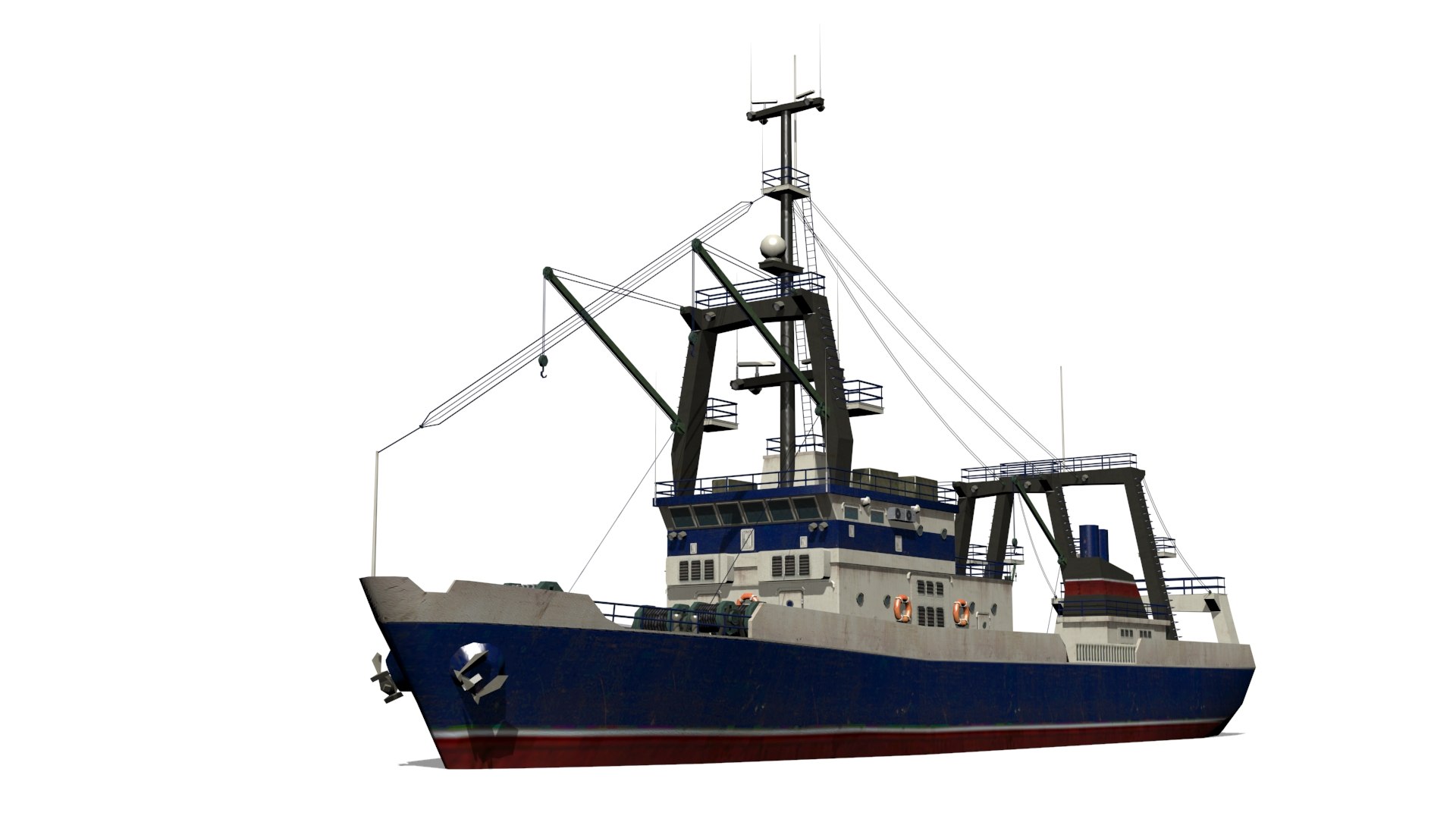 Trawler 3D Model - TurboSquid 2266265