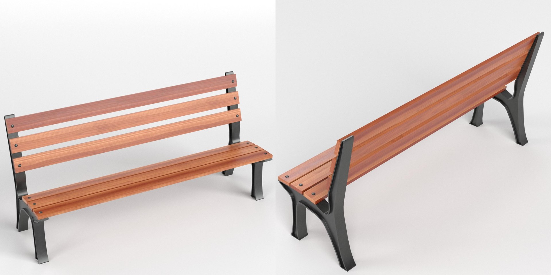3D Park bench model - TurboSquid 2097913