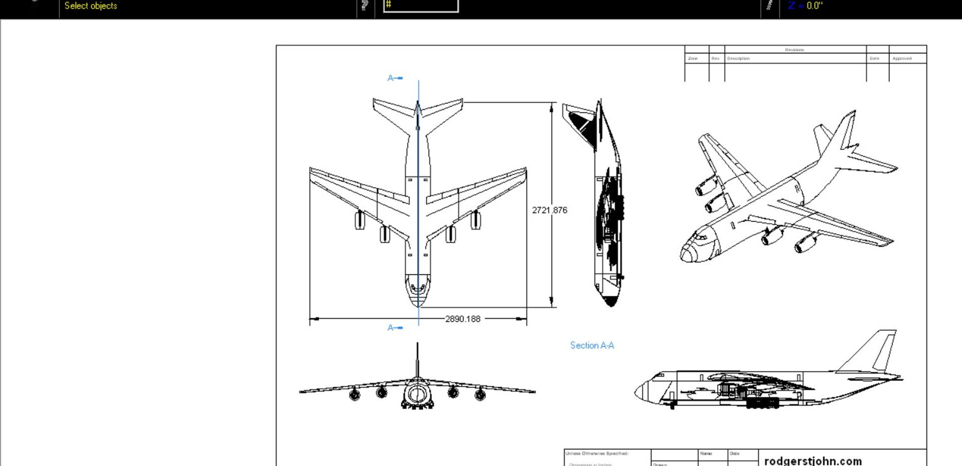 antonov an-124 aircraft solid 3d model