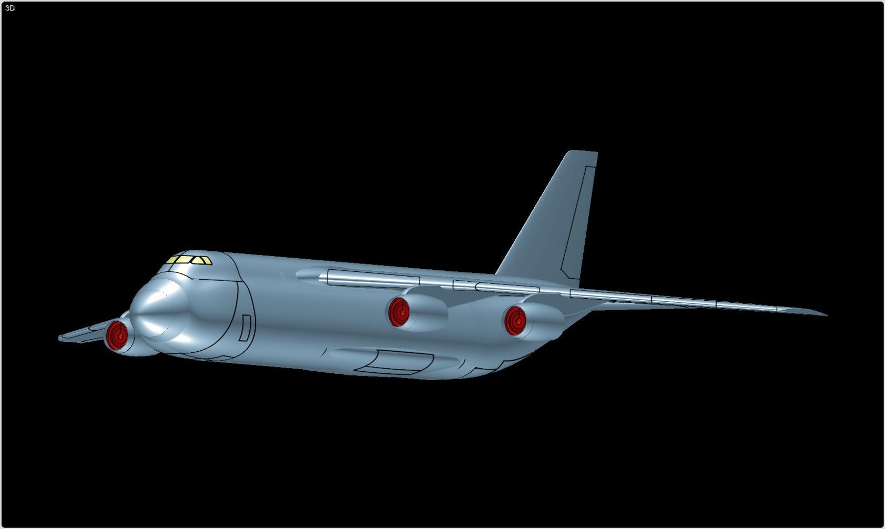 Antonov An-124 Aircraft Solid 3d Model