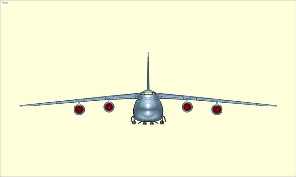 antonov an-124 aircraft solid 3d model