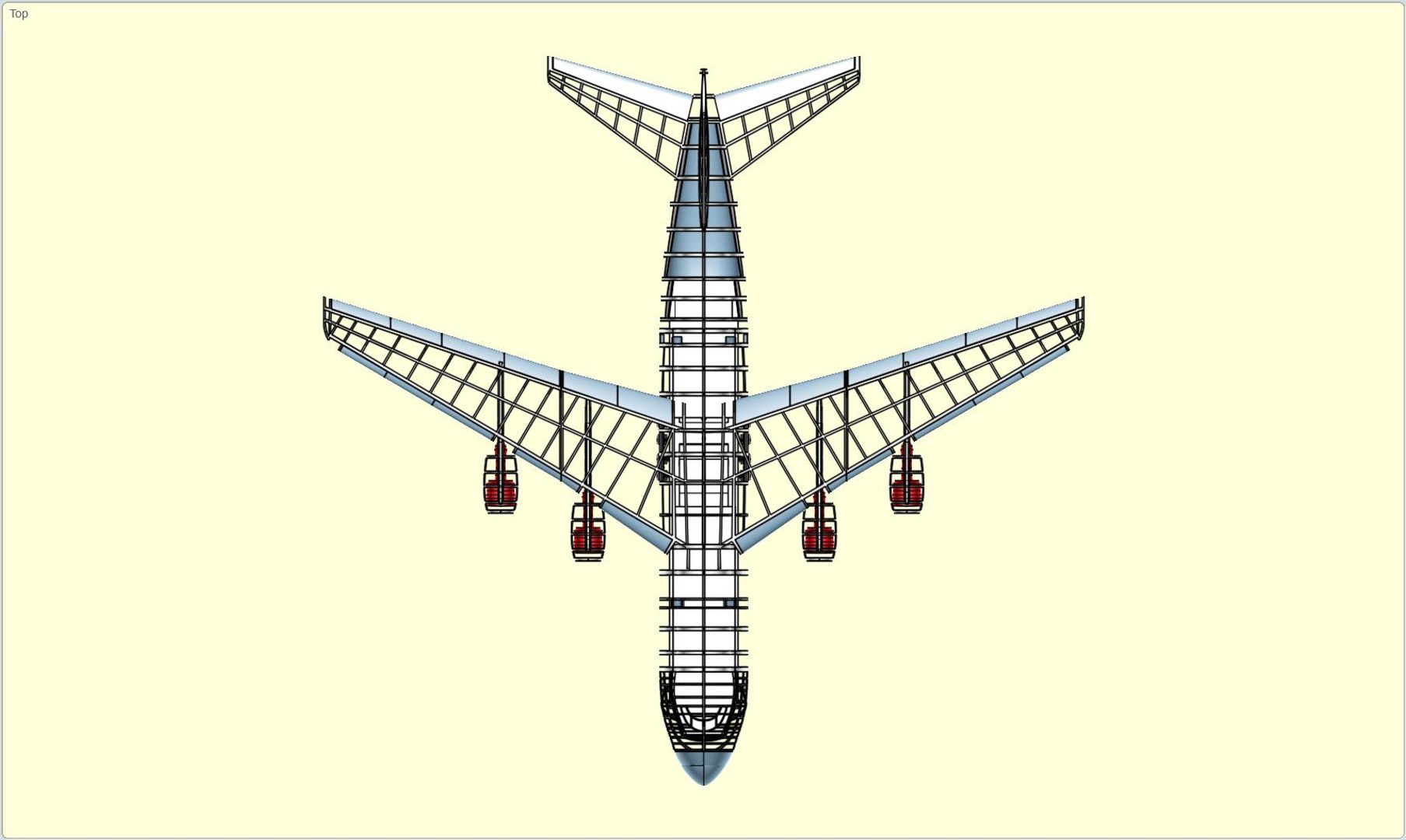 antonov an-124 aircraft solid 3d model