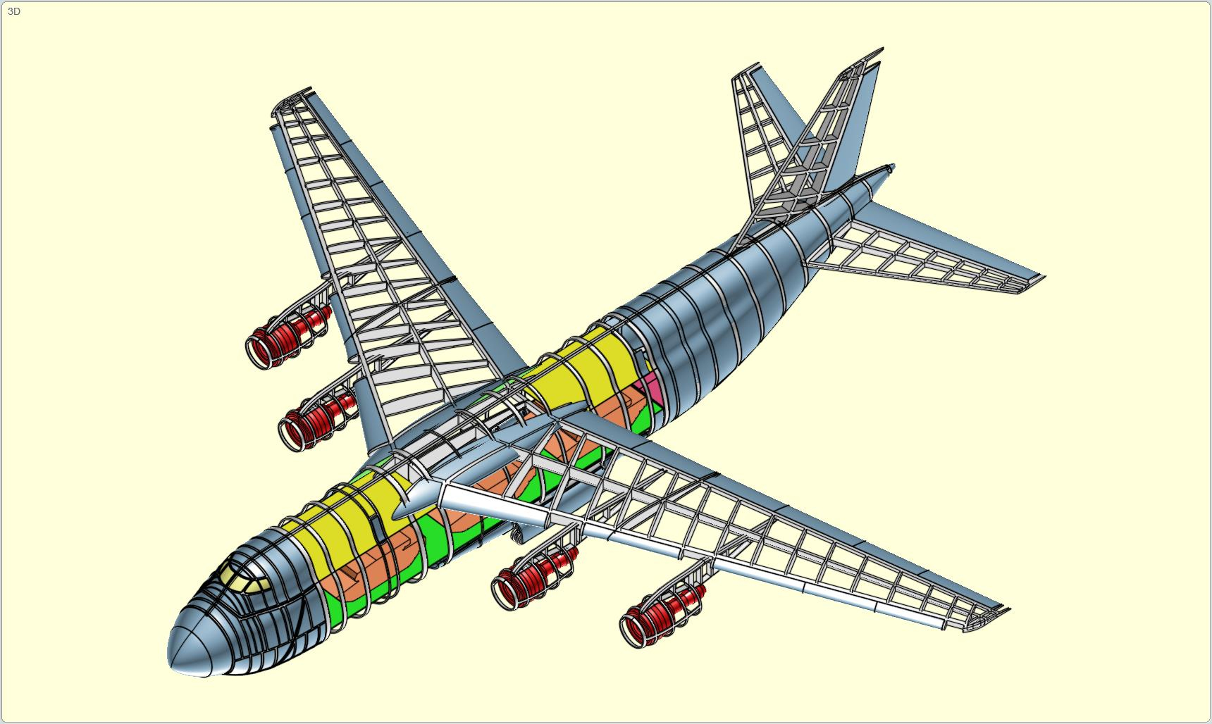 antonov an-124 aircraft solid 3d model