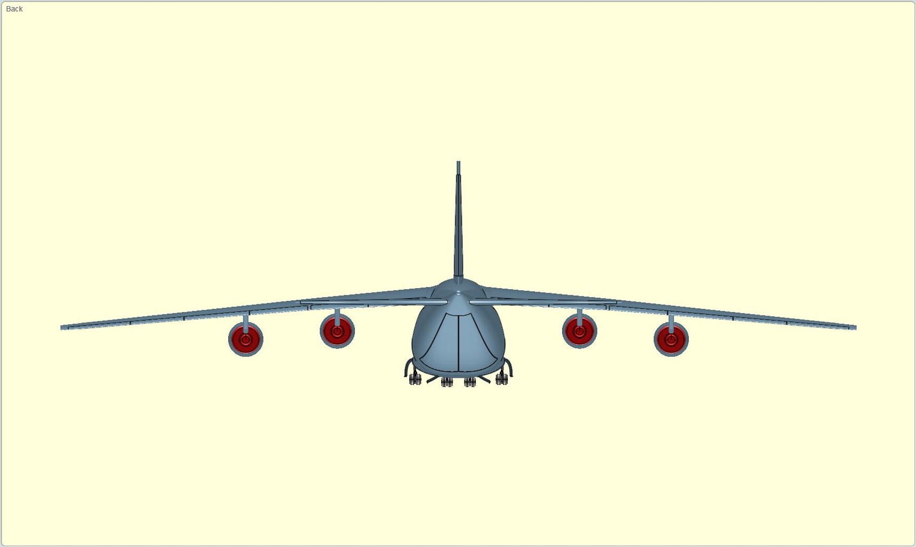 Antonov An-124 Aircraft Solid 3d Model