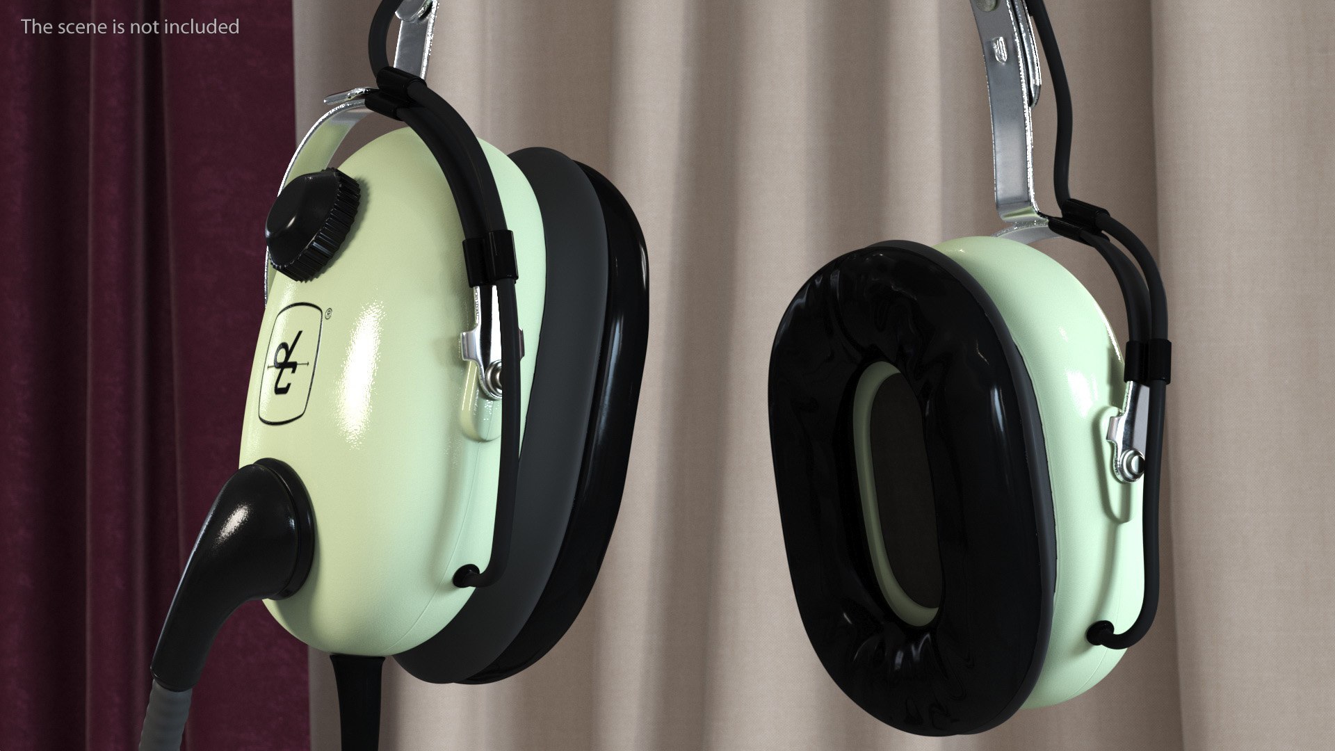 3D David Clark Aviation Headset Hanging Model - TurboSquid 1981283