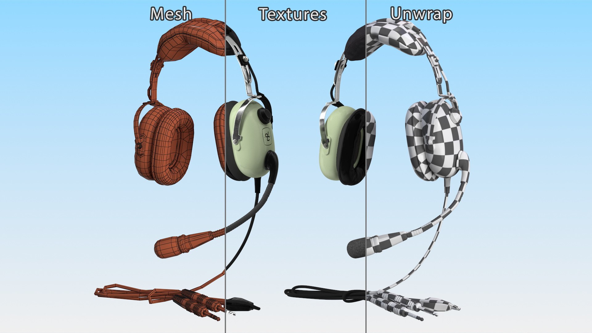 3D David Clark Aviation Headset Hanging model - TurboSquid 1981283