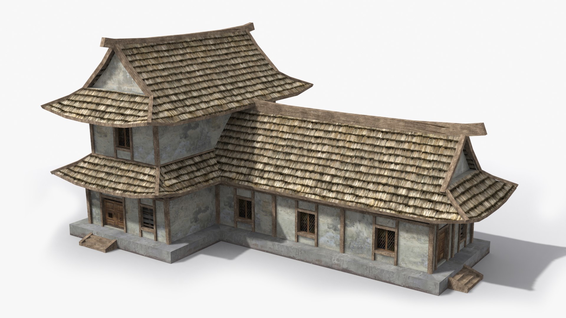 Ancient House X3 Model - TurboSquid 1941154
