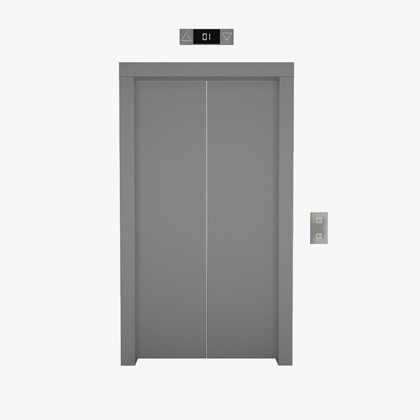 dual door elevator 3d model