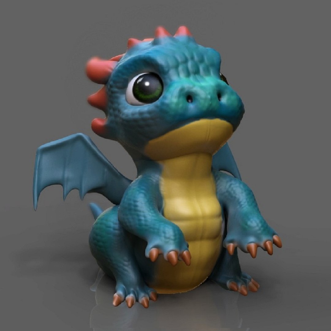 3D Baby Dragon Model - TurboSquid 2032021
