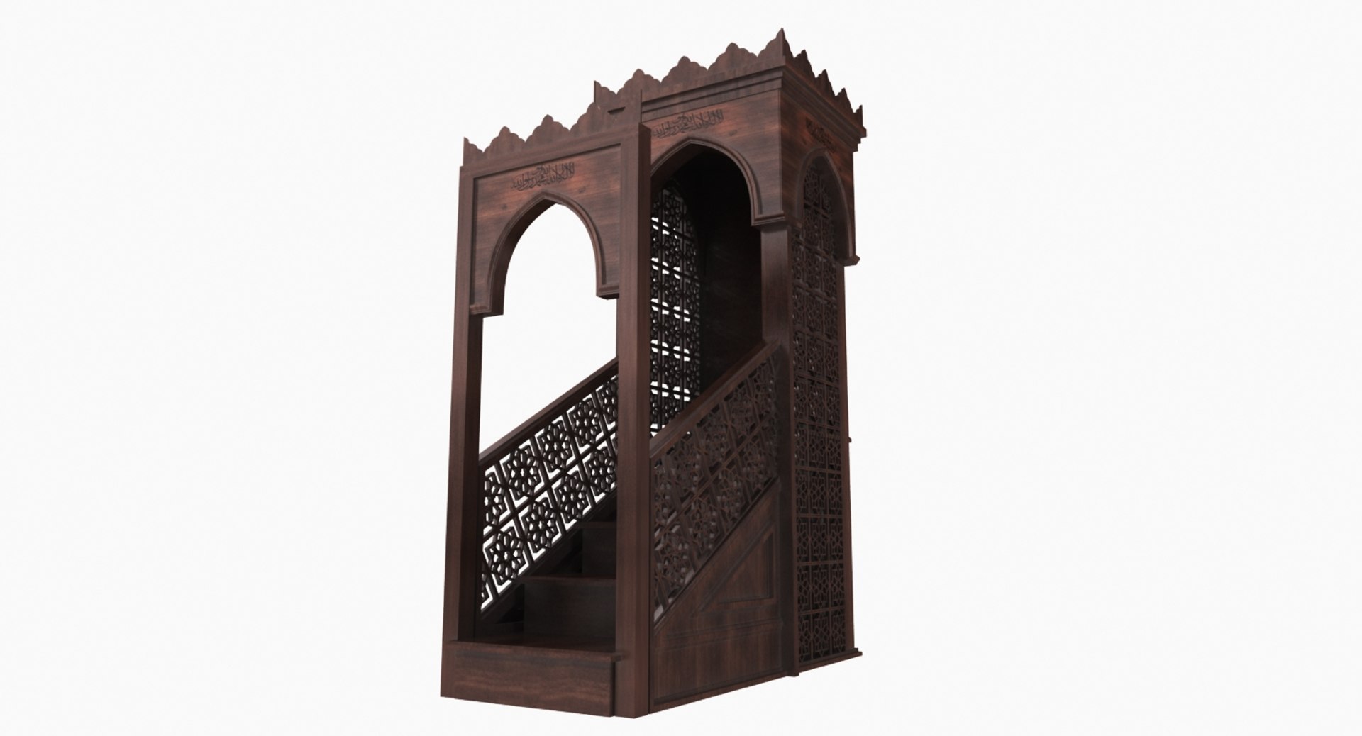Mosque Wooden Stairs Sermon 3D Model - TurboSquid 1411843