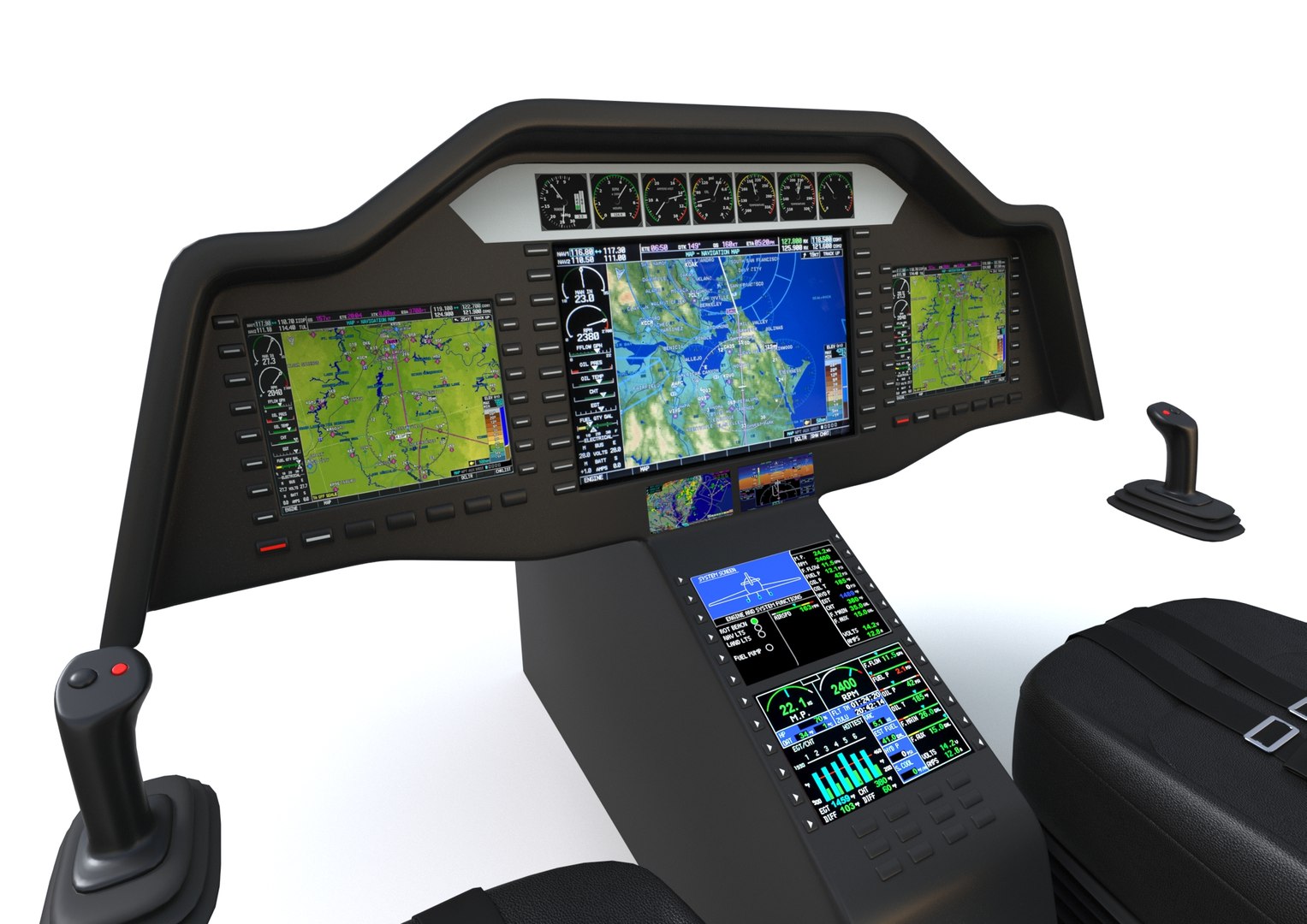 3D Aircraft Control Panel Pilot - TurboSquid 1643446