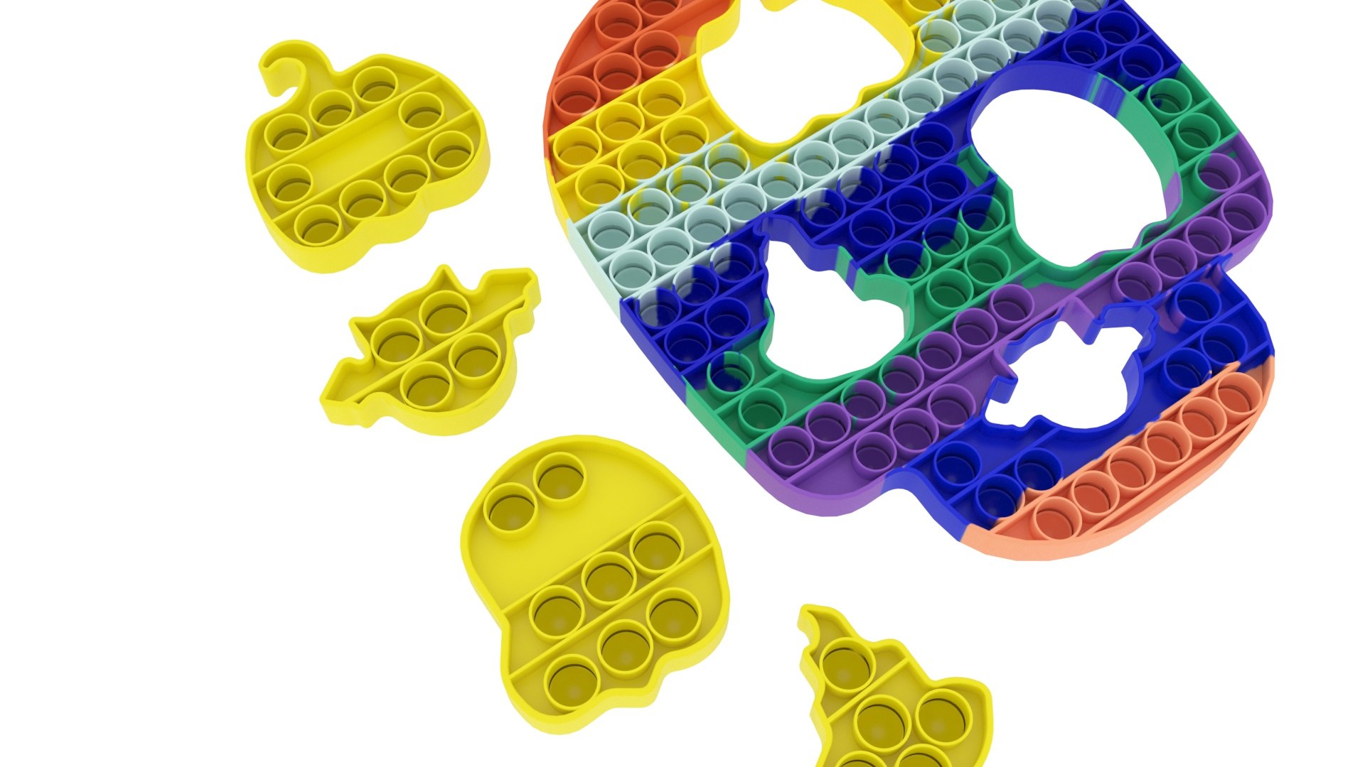 3D Halloween Puzzle Pop It Fidget Toy model - TurboSquid 1806646