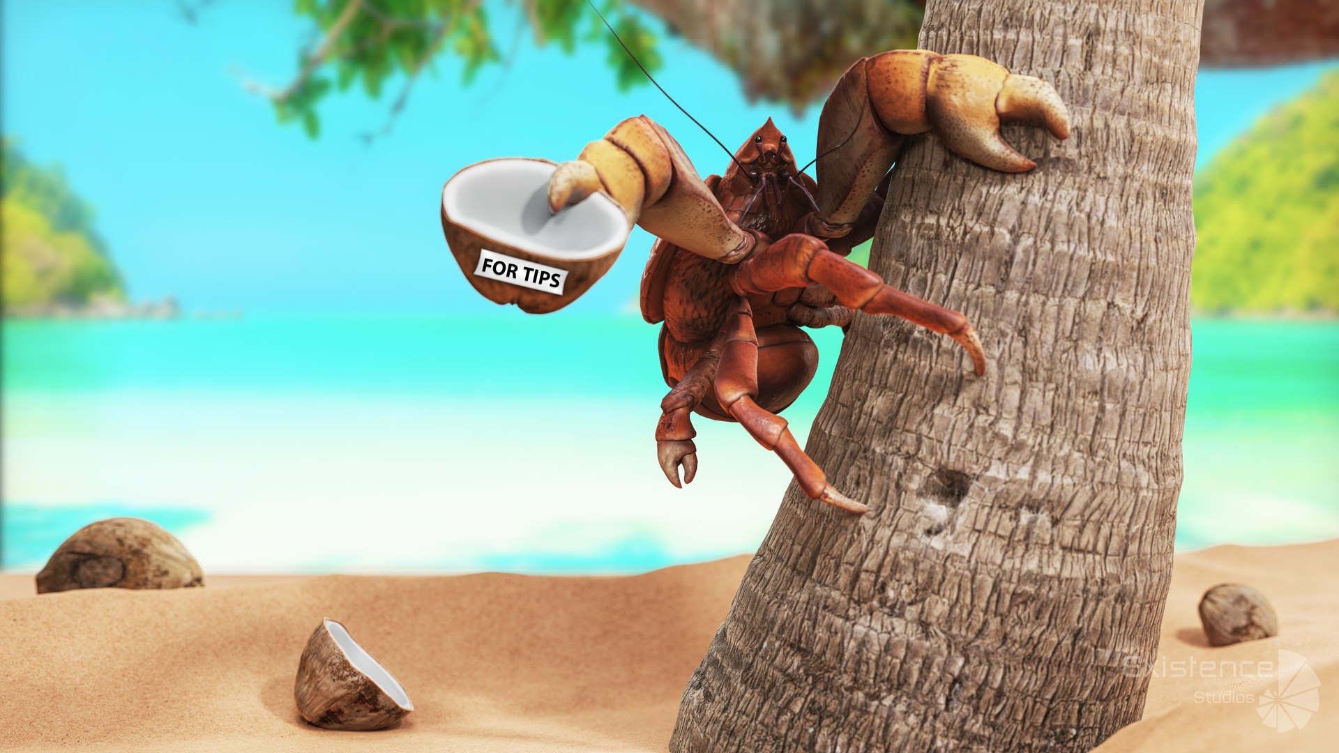 3D Coconut Crab - Snappy Palm Thief - 47 - TurboSquid 2245796
