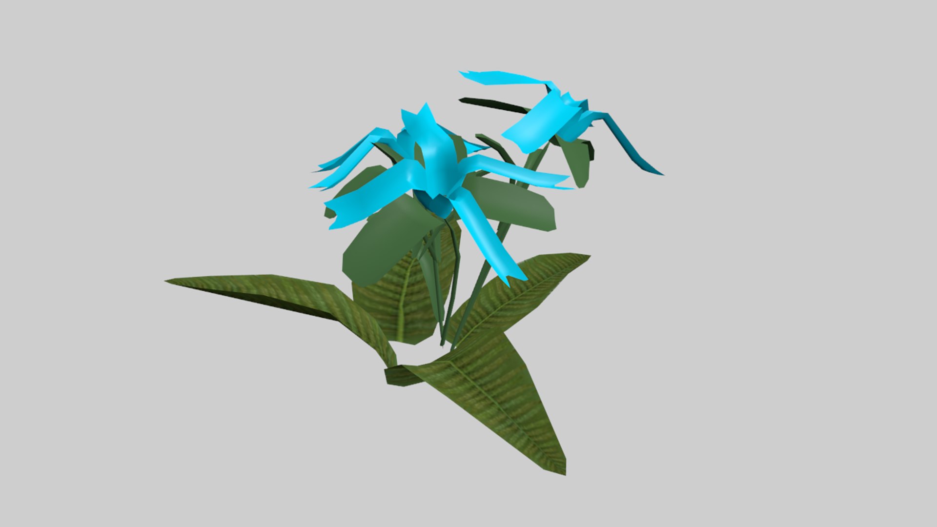3d blue flower model