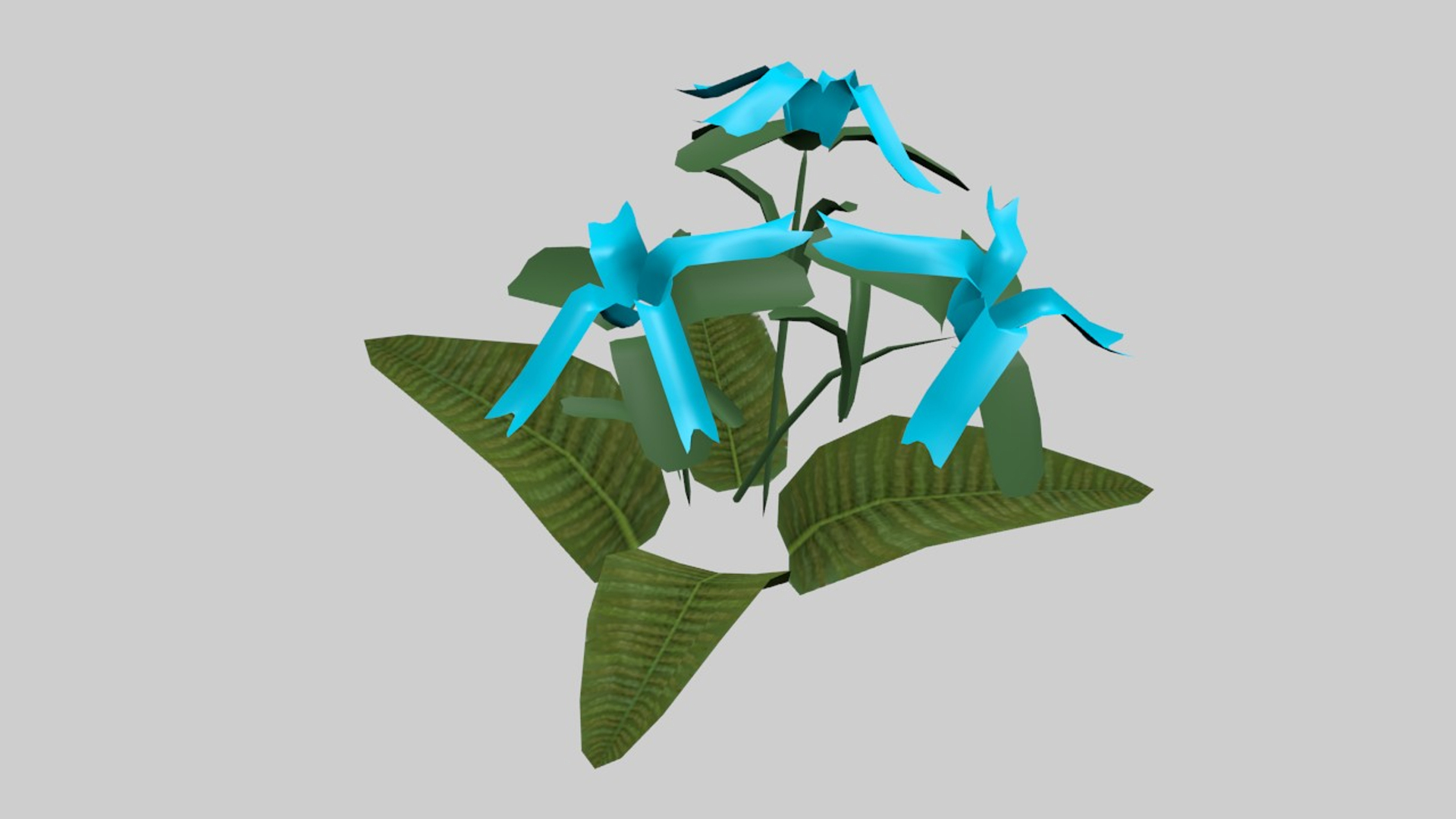 3d blue flower model