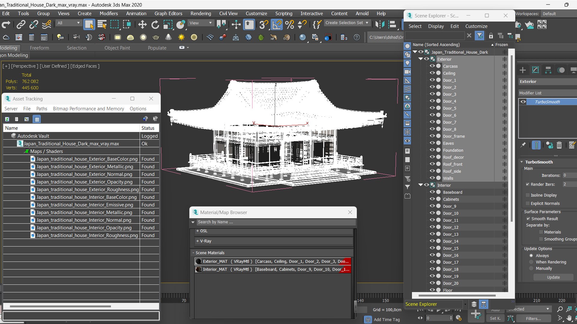 Japan Traditional House Dark 3D Model - TurboSquid 2279665