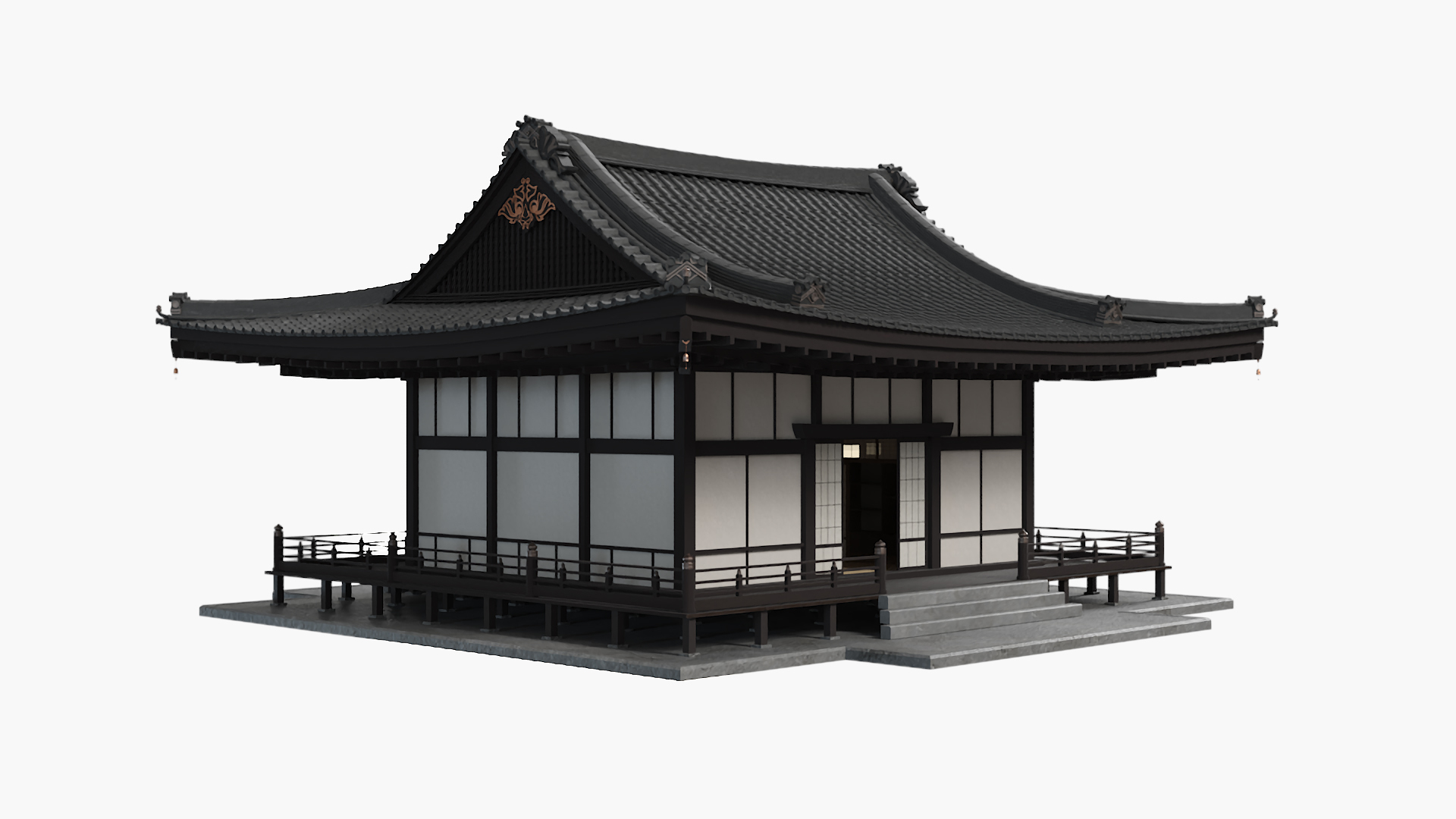 Japan Traditional House Dark 3D Model - TurboSquid 2279665