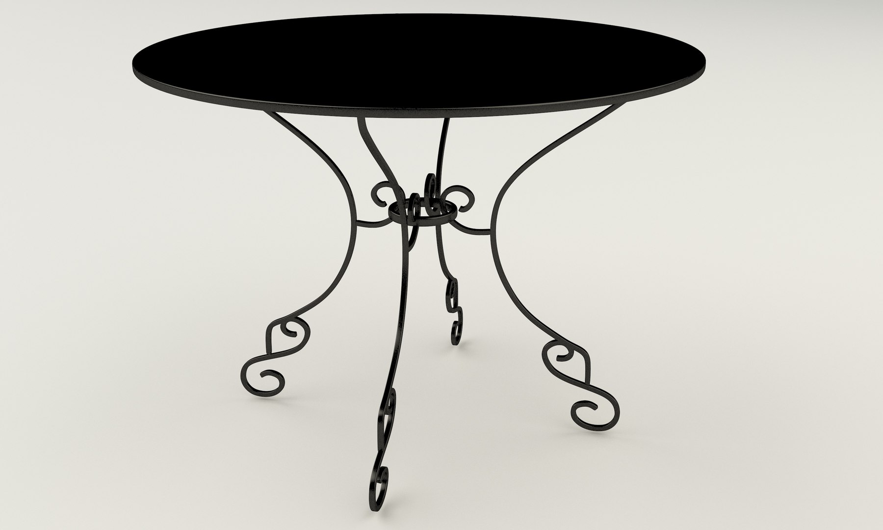 Free Wrought Iron Table Model - TurboSquid 1228166