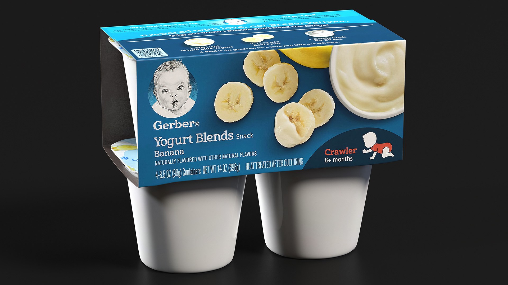Packaging Gerber Banana Yogurt 3D - TurboSquid 1960911