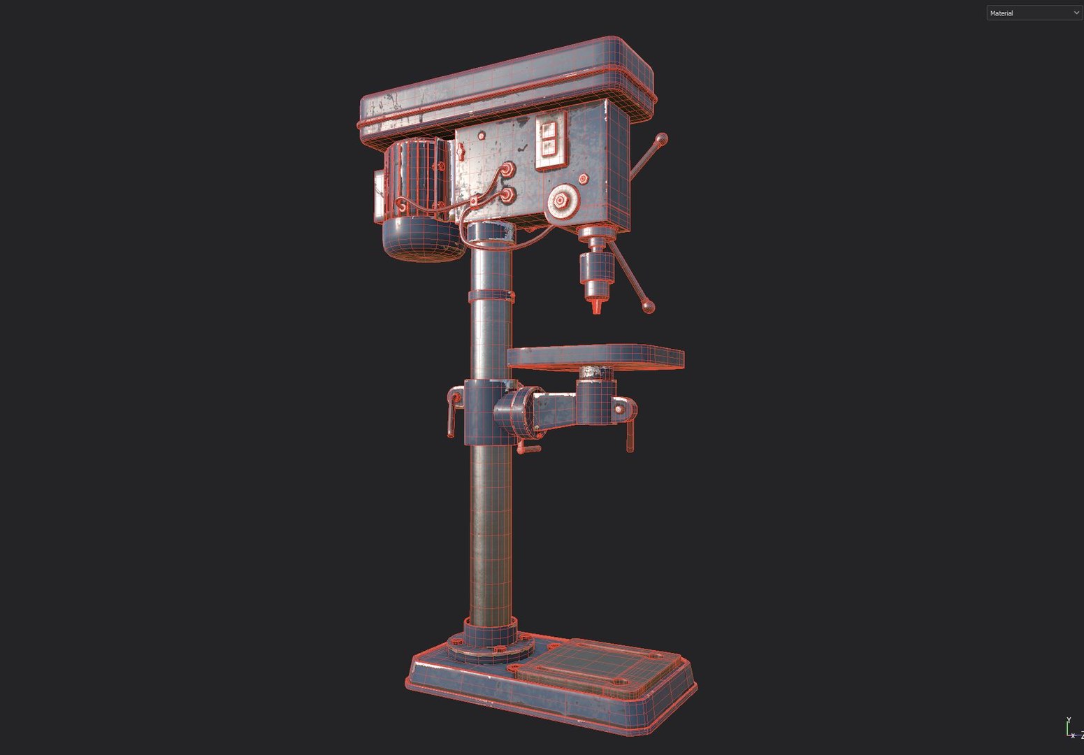 3D VERTICAL DRILL MACHINE TOOL Low-poly 3D Model Model - TurboSquid 1987564