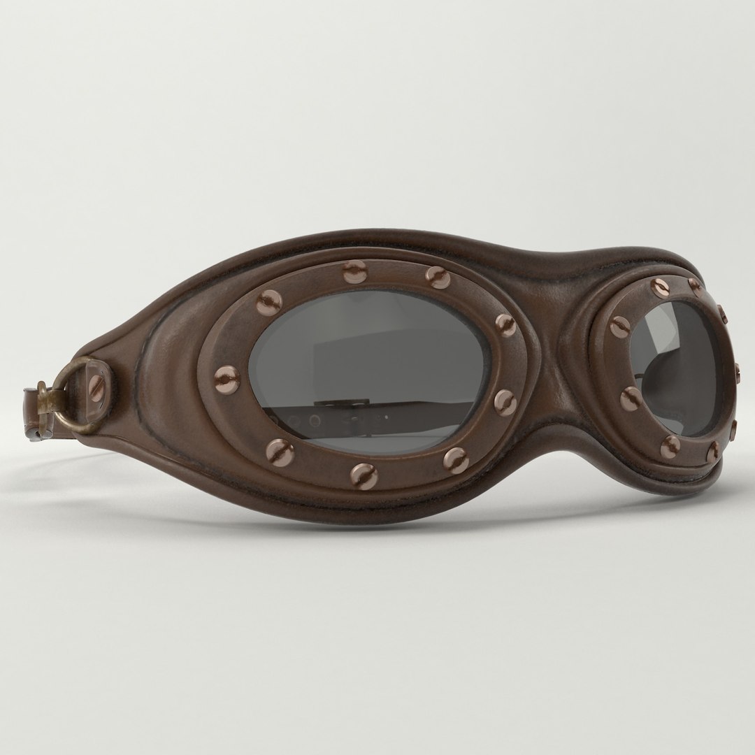 3D Vintage Aviator Goggles - TurboSquid 1150116