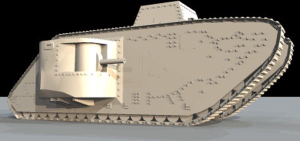 3d 3ds ww1 german tank