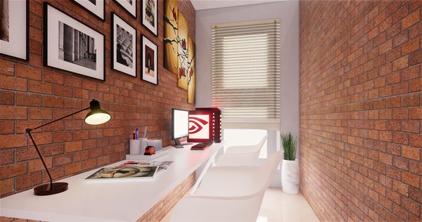 3D small office interior model - TurboSquid 1379730