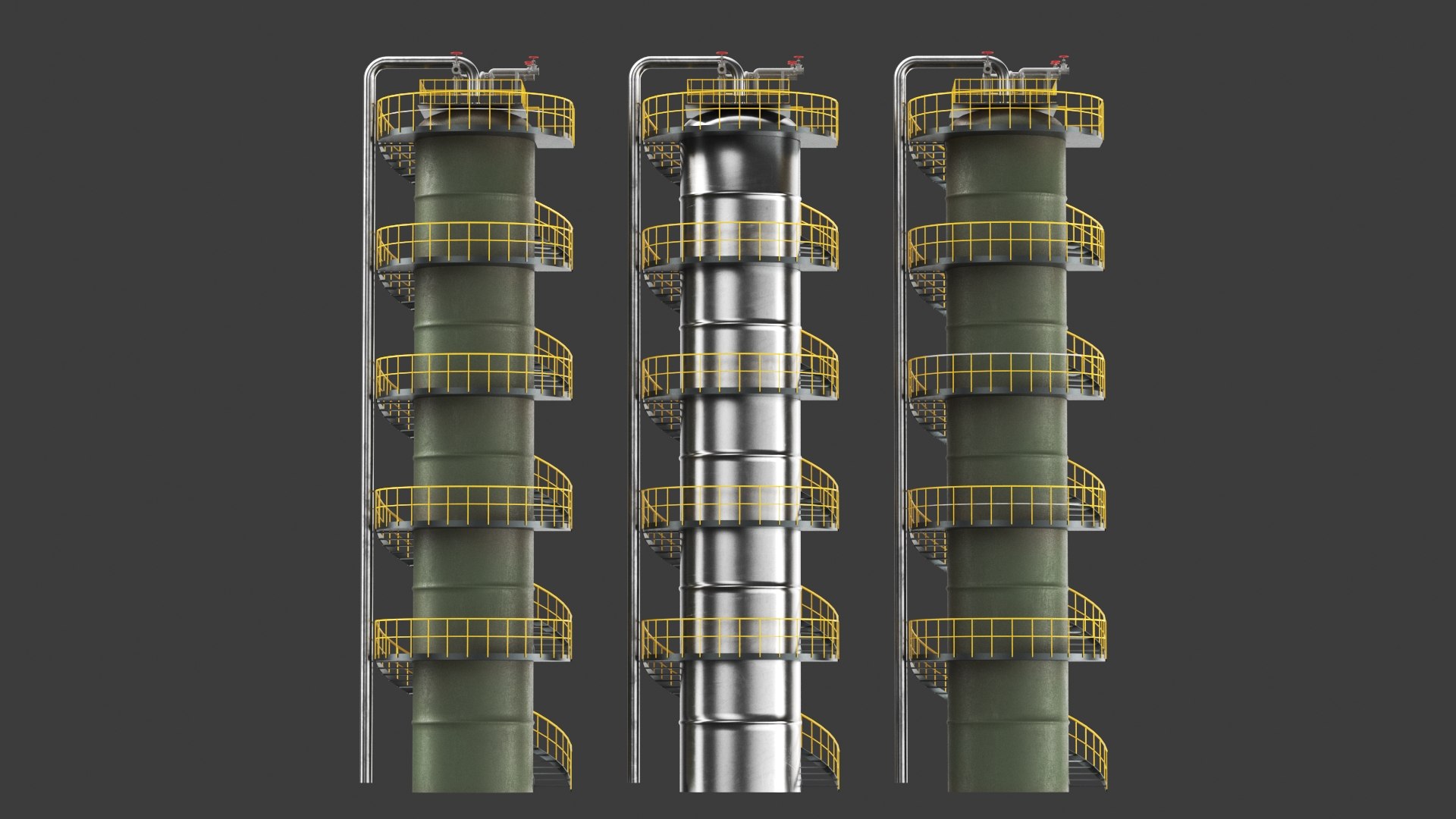 3D Detailed Refinery Tower 02 Model - TurboSquid 2338196