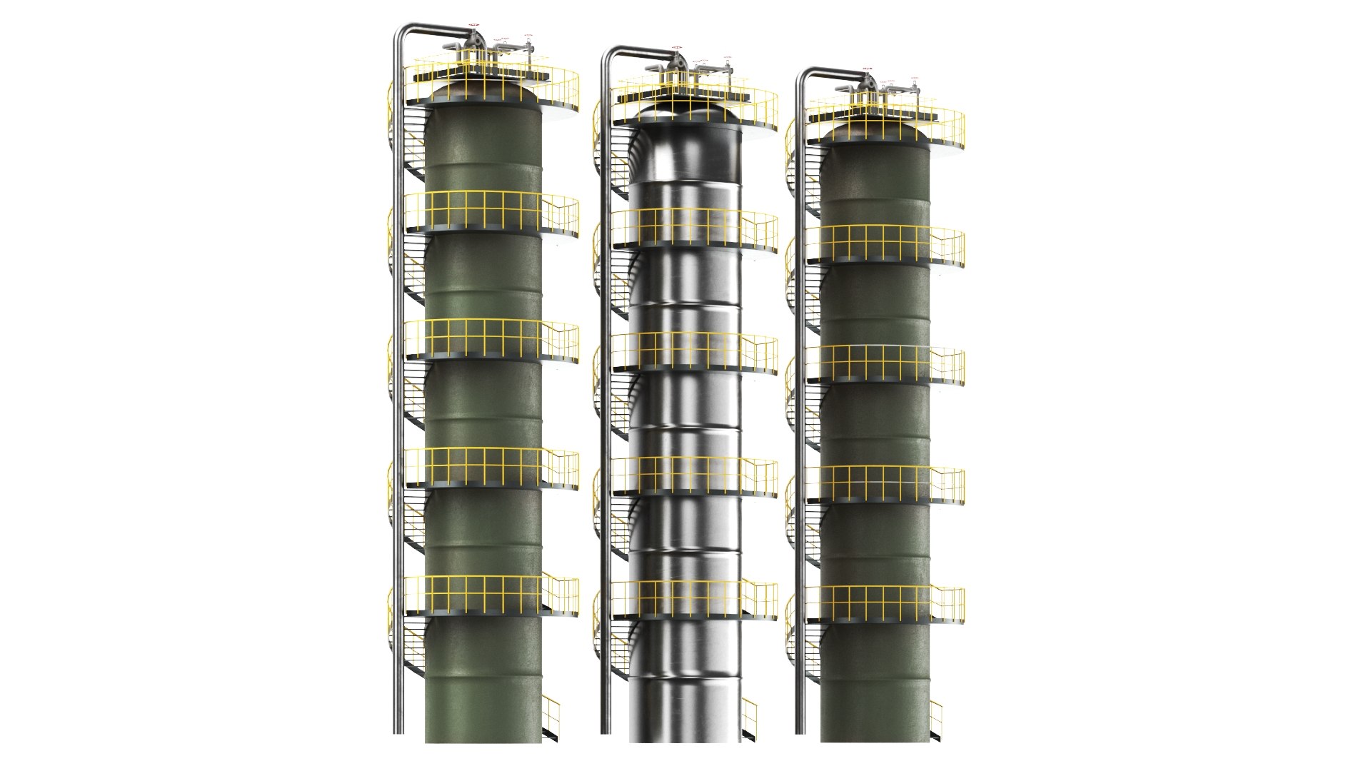 3D Detailed Refinery Tower 02 Model - TurboSquid 2338196