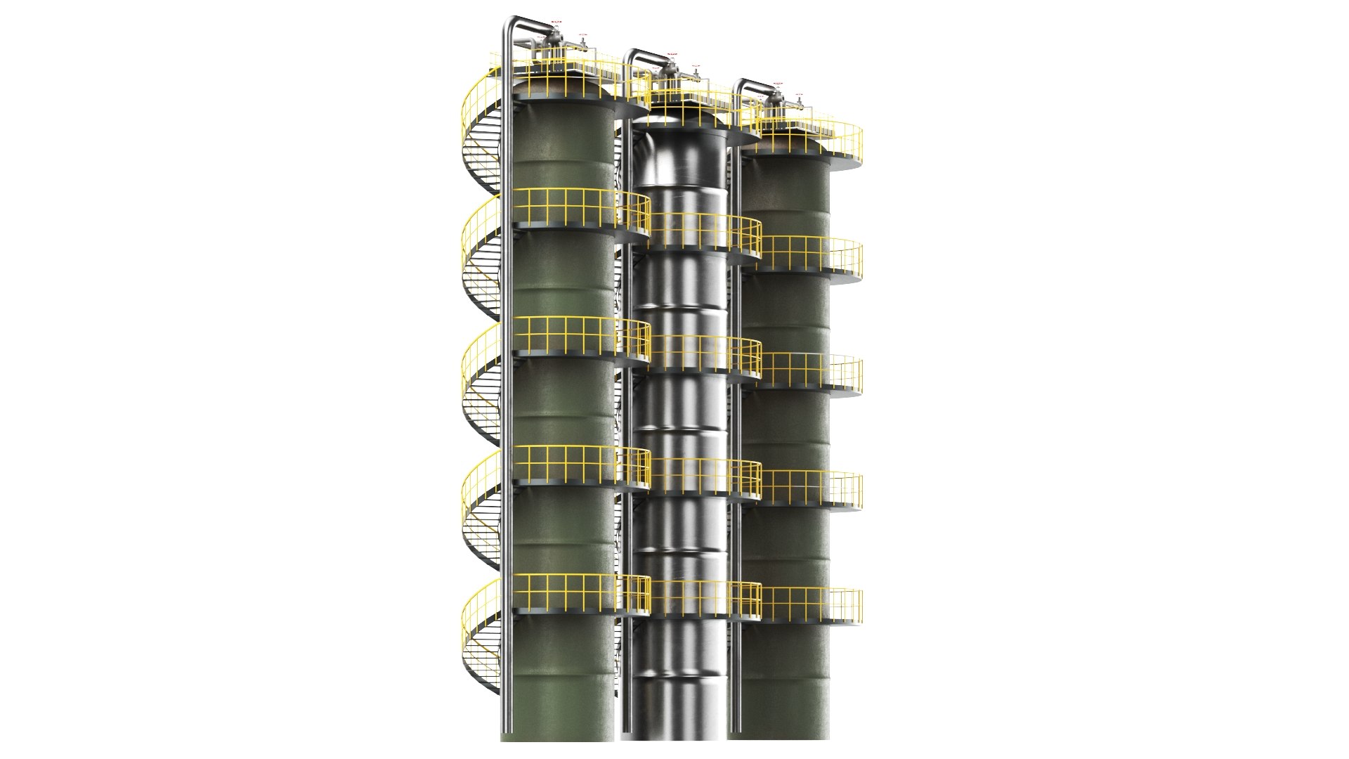 3D Detailed Refinery Tower 02 Model - TurboSquid 2338196