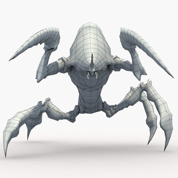 3d alien bug rigging animation
