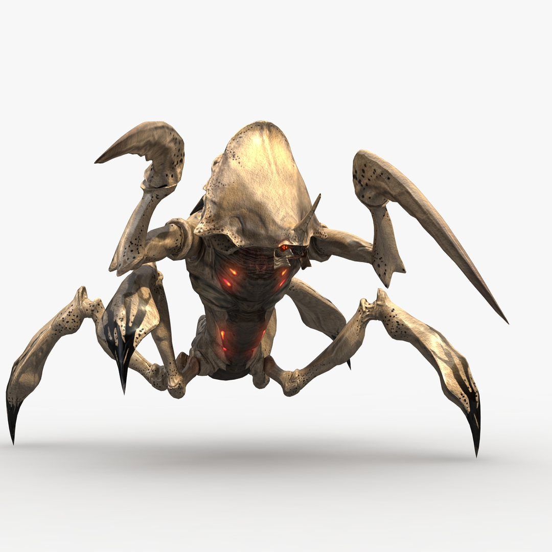 3d Alien Bug Rigging Animation