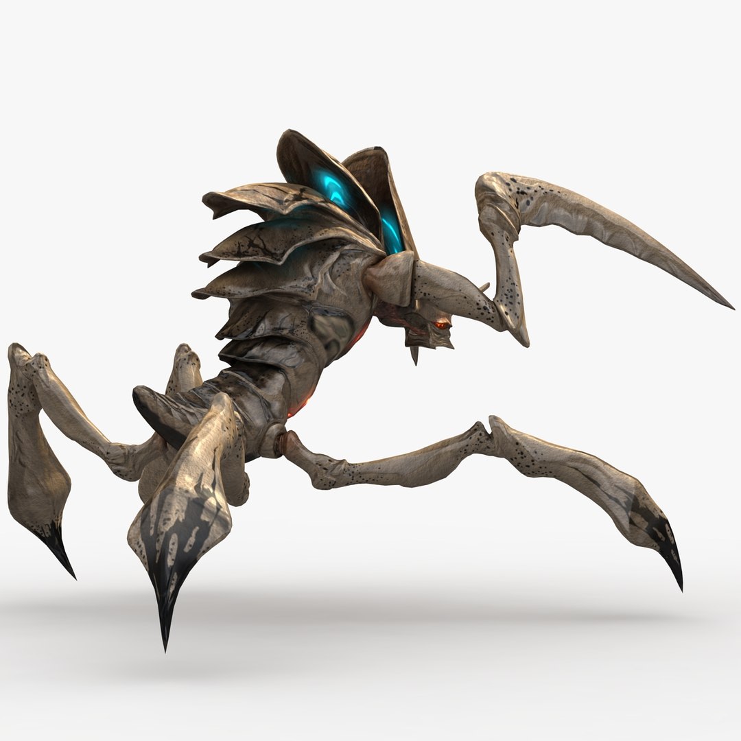 3d alien bug rigging animation