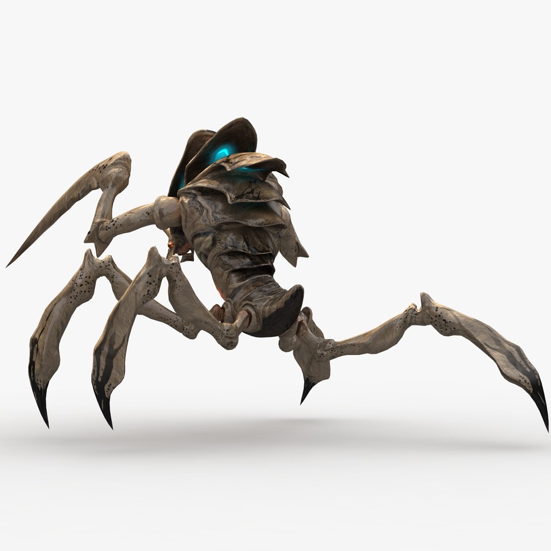 3d alien bug rigging animation