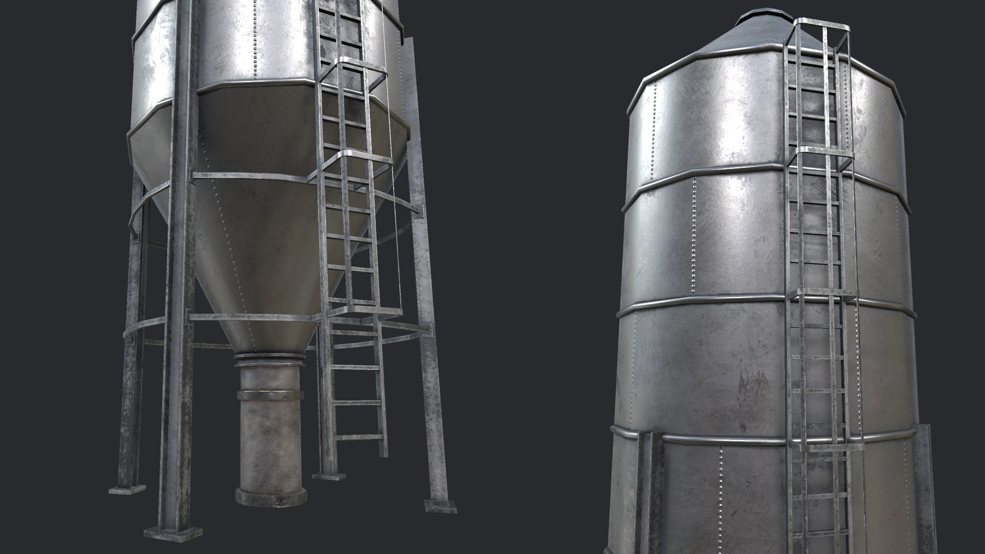 Farm Silo 4 Pbr 3D - TurboSquid 1191032