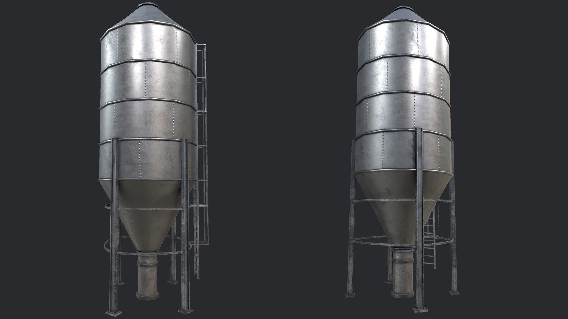 Farm Silo 4 Pbr 3D - TurboSquid 1191032