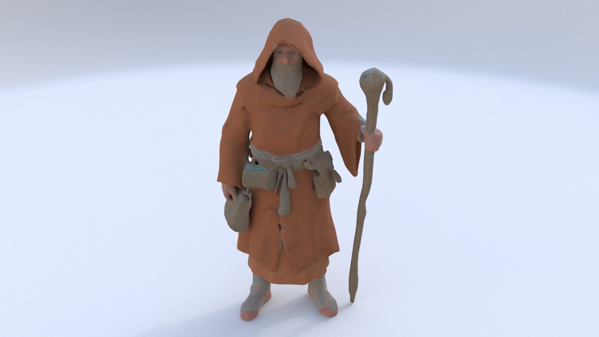 3D Wandering Monk Model - TurboSquid 2328787
