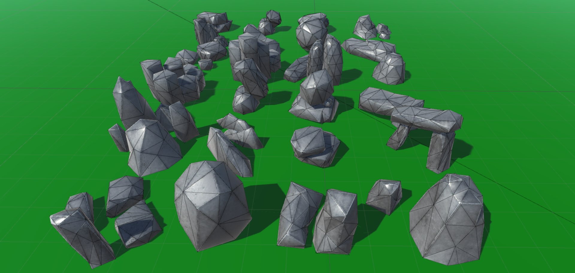 3D low-poly rocks pack model - TurboSquid 1439398
