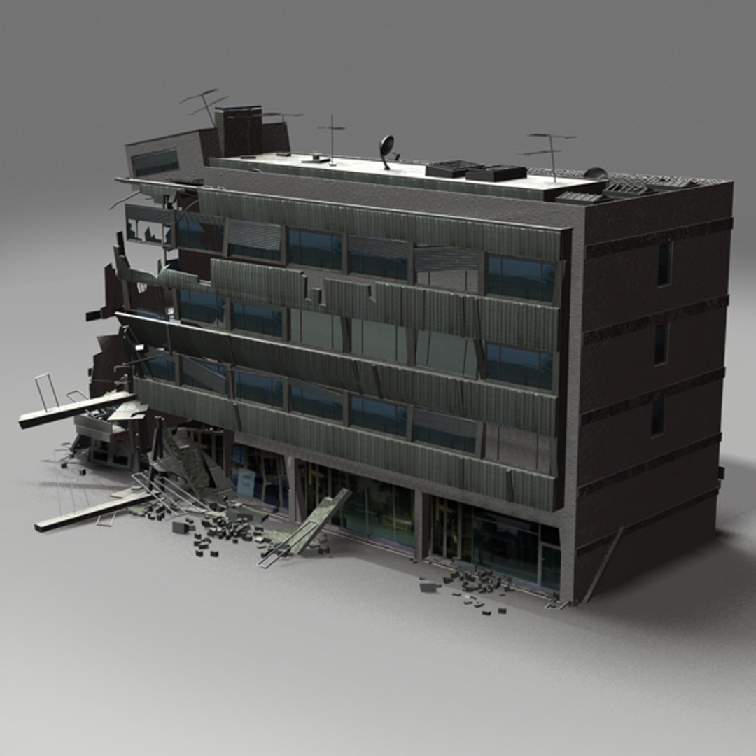 Destroyed Building 3d Model