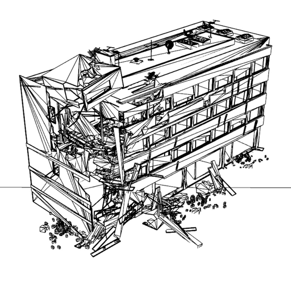 Destroyed Building 3d Model