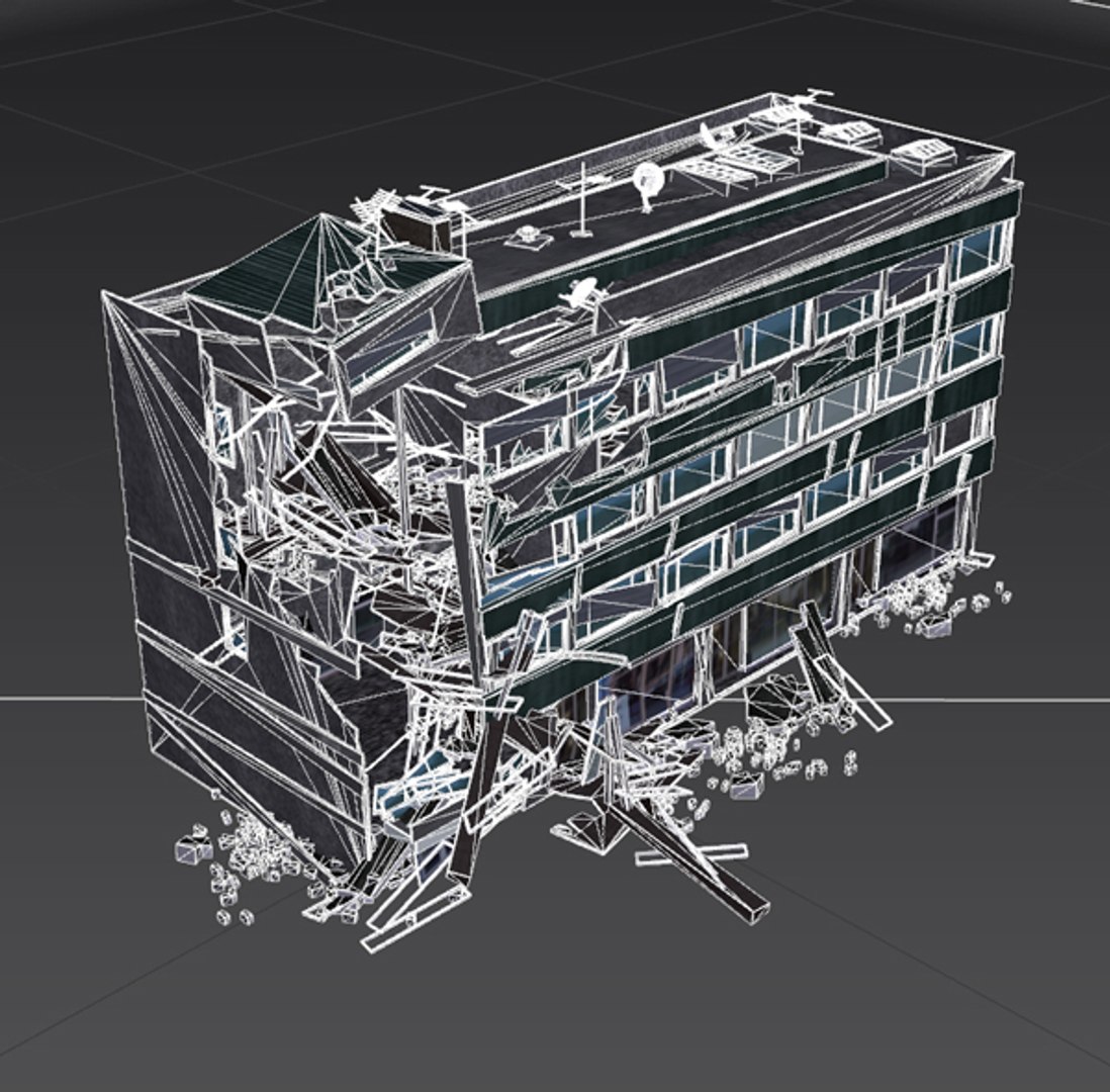 Destroyed Building 3d Model