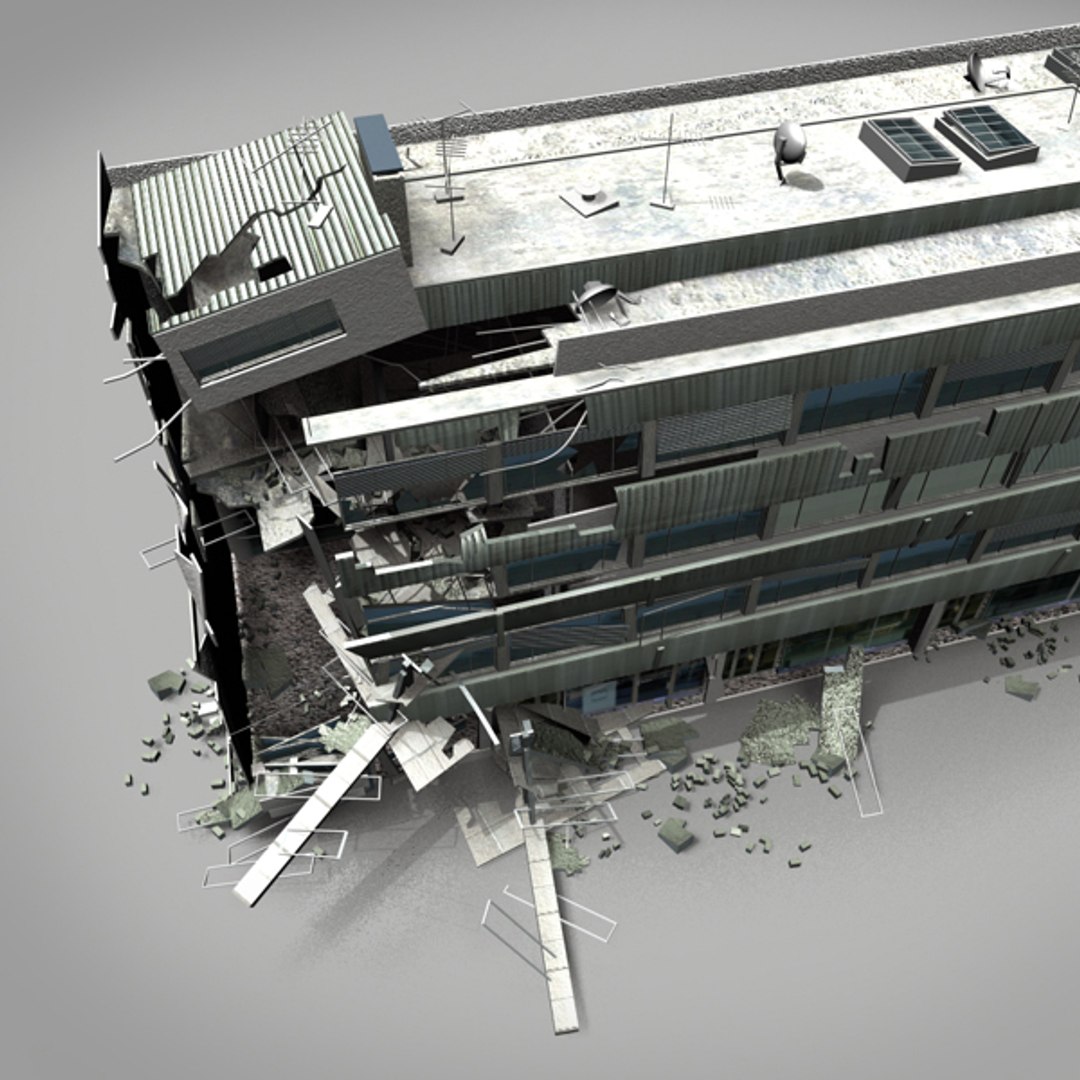 Destroyed Building 3d Model