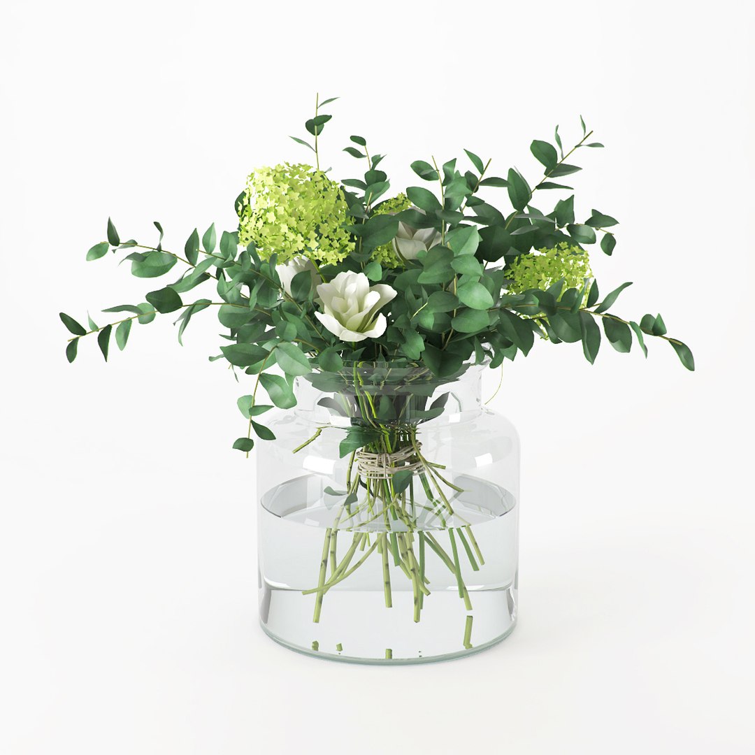3D Bouquet Flowers Bank - TurboSquid 1167760