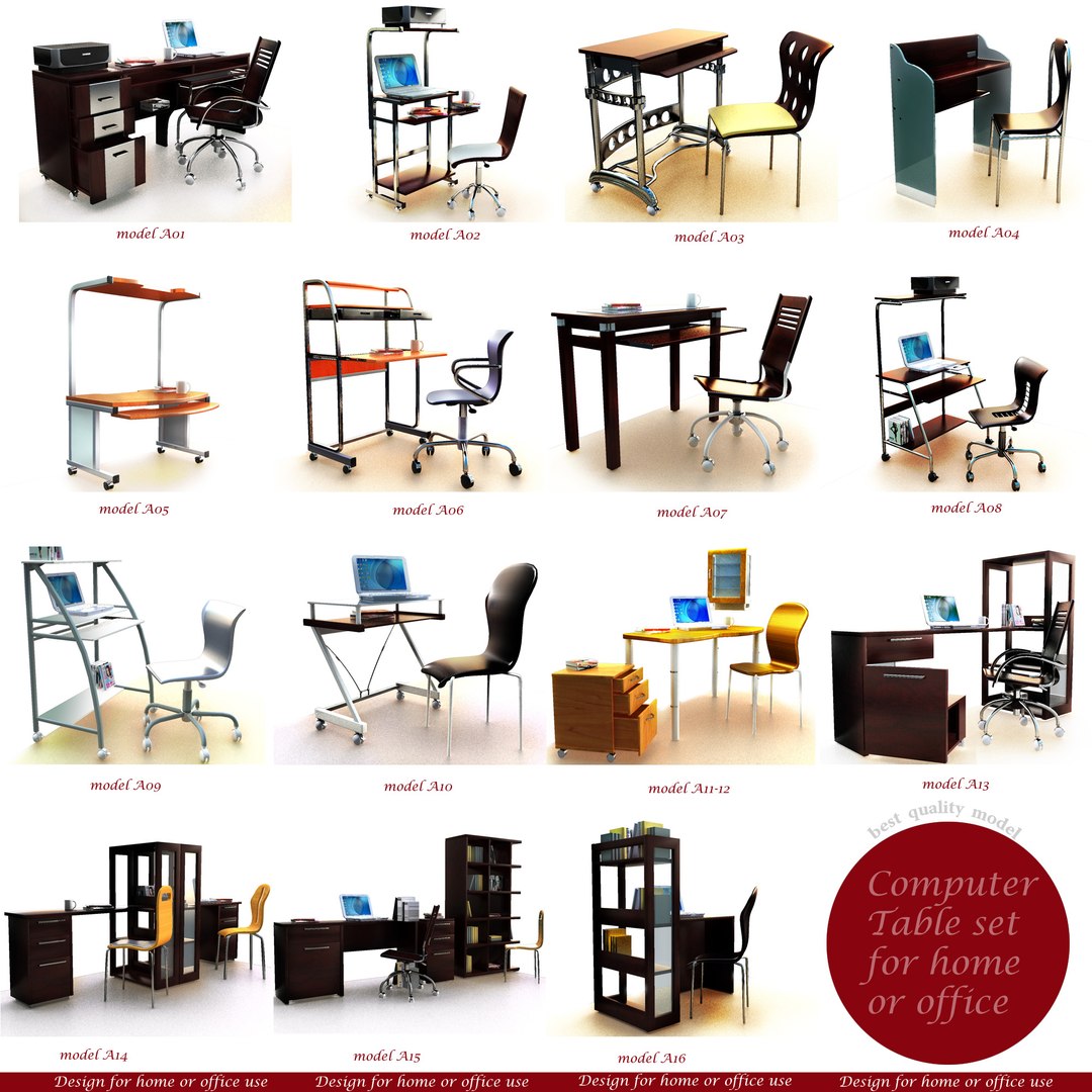 3d Computer Table Set 15