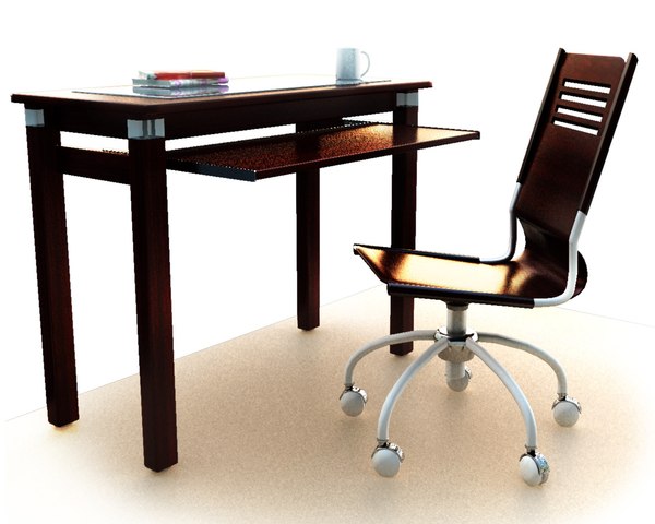 3d computer table set 15