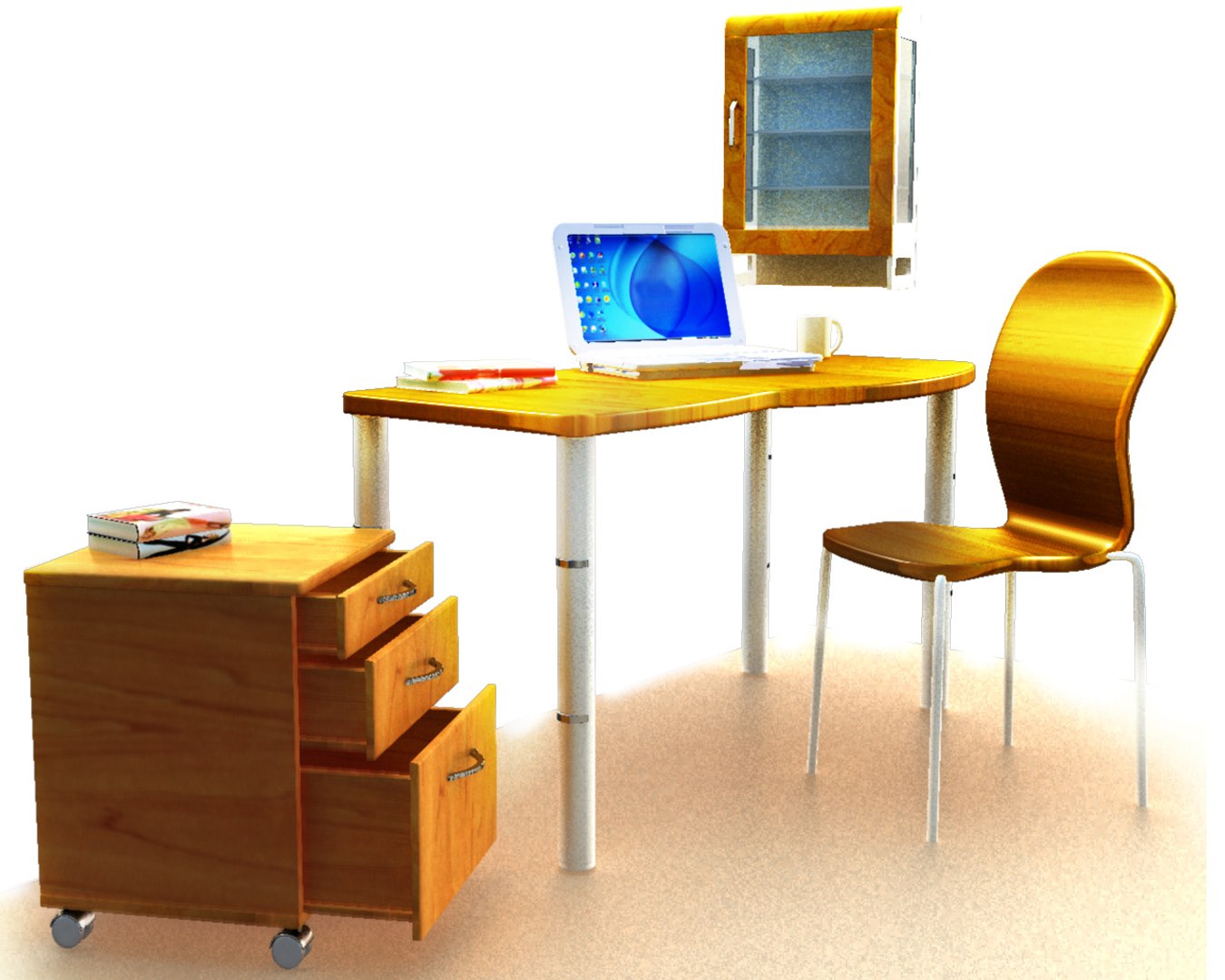 3d Computer Table Set 15